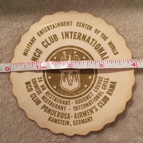 Vintage | Dining | Nco Club Ramstein Germany Vintage Airmans Coasters ...